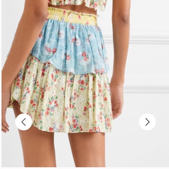 LoveShackFancy | Skirts | Loveshackfancy Soft Cotton Floral Multi Color ...